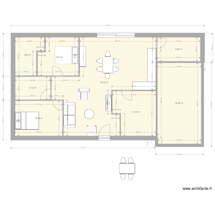 original - Plan 8 pièces 114 m2 dessiné par CCC18