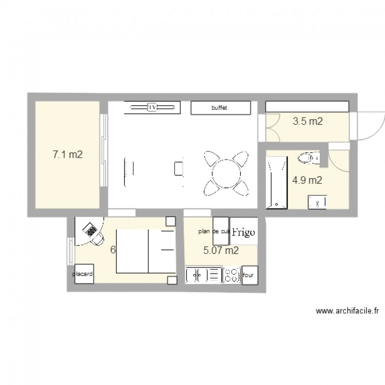 Plan – studio t1 – Par alucard62 ️ | ArchiFacile