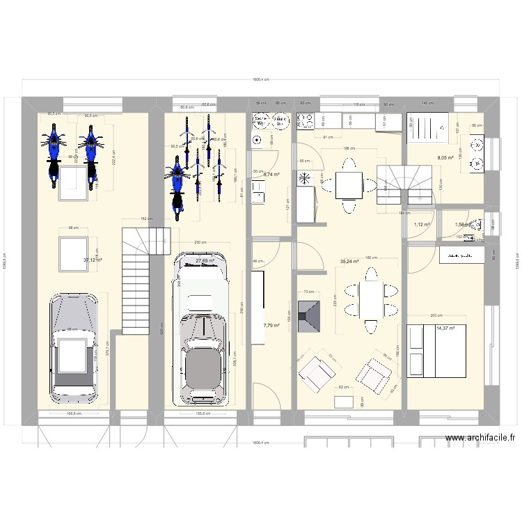 niche - Plan 9 pièces 139 m2 dessiné par jefy05