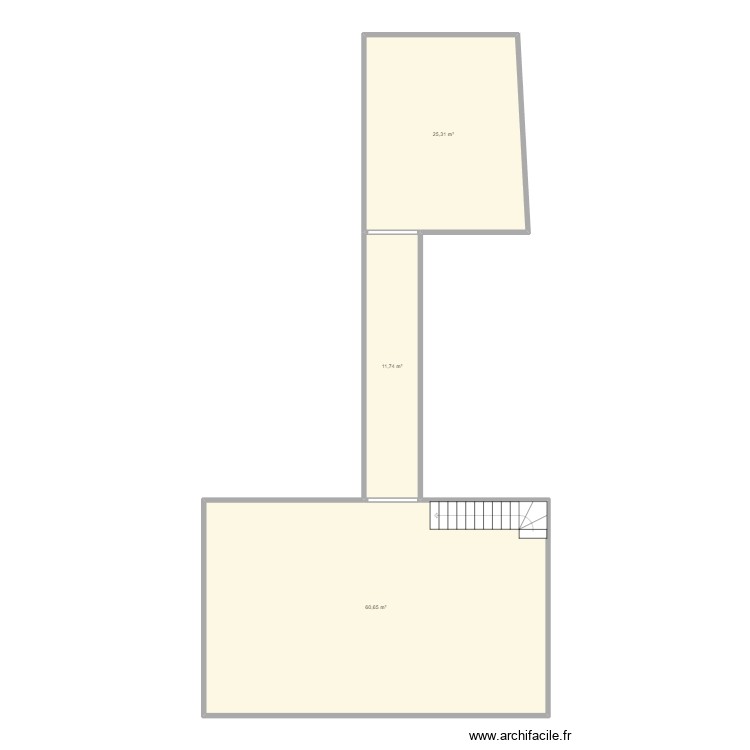 Local Magny +1 - Plan 3 pièces 98 m2 dessiné par KLMNT17
