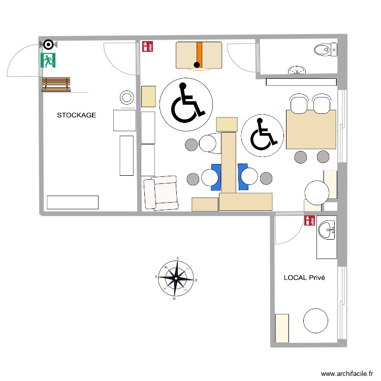 Atelier pour ERP-PMR - Plan dessiné par ArchiBien3
