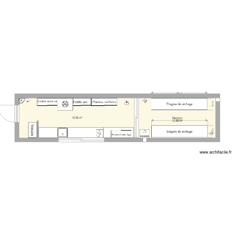 Plan – Labo séchage 1 – Par Lerom23 ️ | ArchiFacile