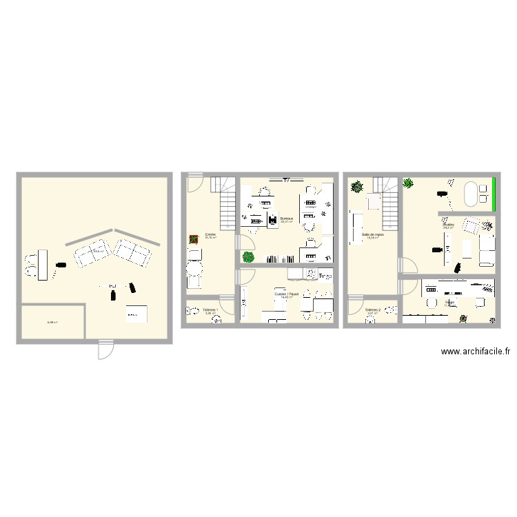 Studios - Plan dessiné par Echow