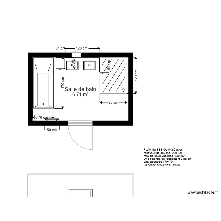 plan sdb - Plan dessiné par BREV55