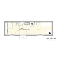 Studio 25m2 - Plan 5 pièces 24 m2 dessiné par leblanc2002