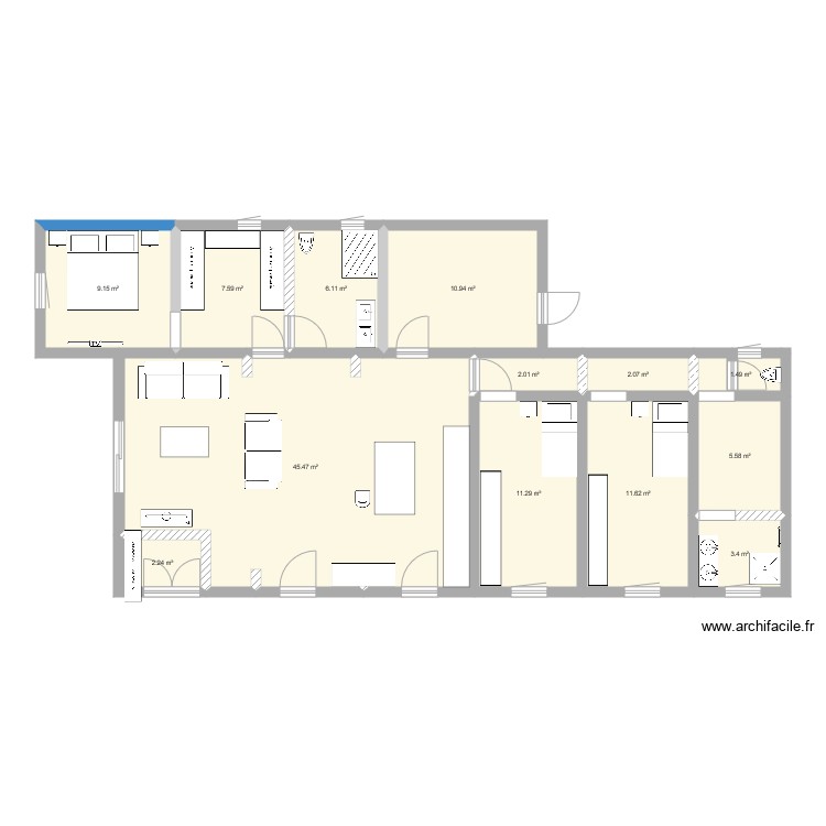 PLAN MUR - Plan dessiné par agatheCED