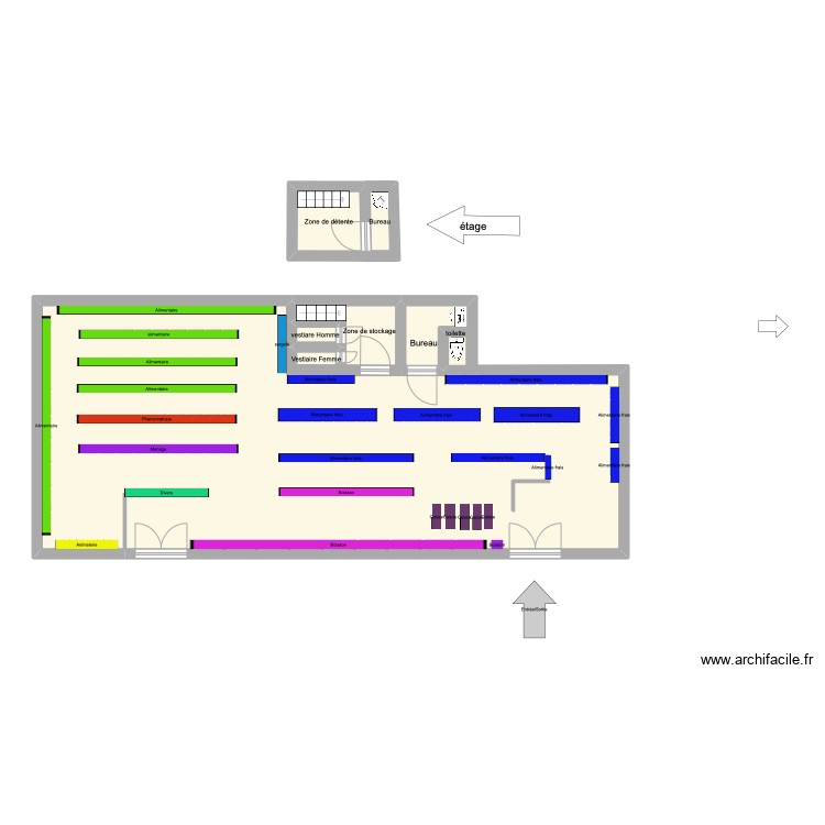 Intermarché - Plan 6 pièces 8 m2 dessiné par Kchauvin
