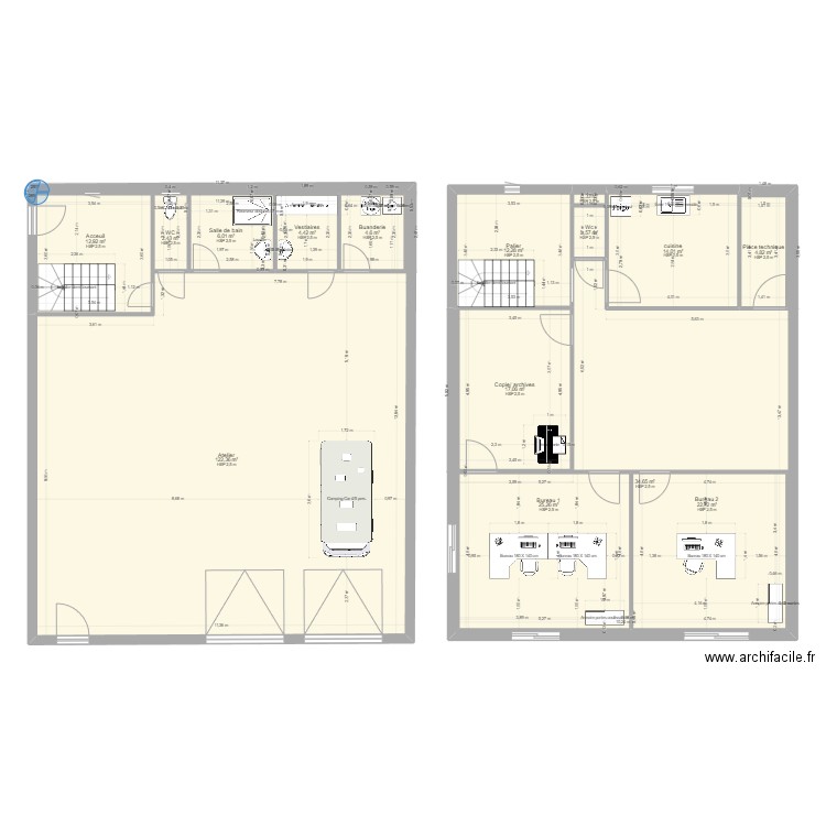batiment - Plan 13 pièces 312 m2 dessiné par ben2023