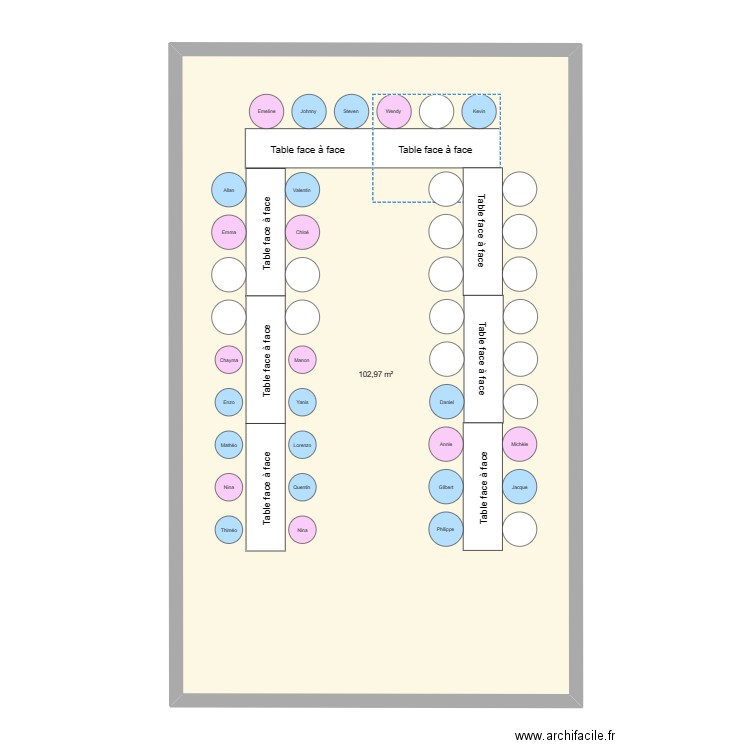 Plan – Plan de table anniversaire – Par Wendouze22 ️ | ArchiFacile
