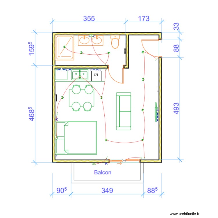 architecturale - Plan dessiné par colsonito