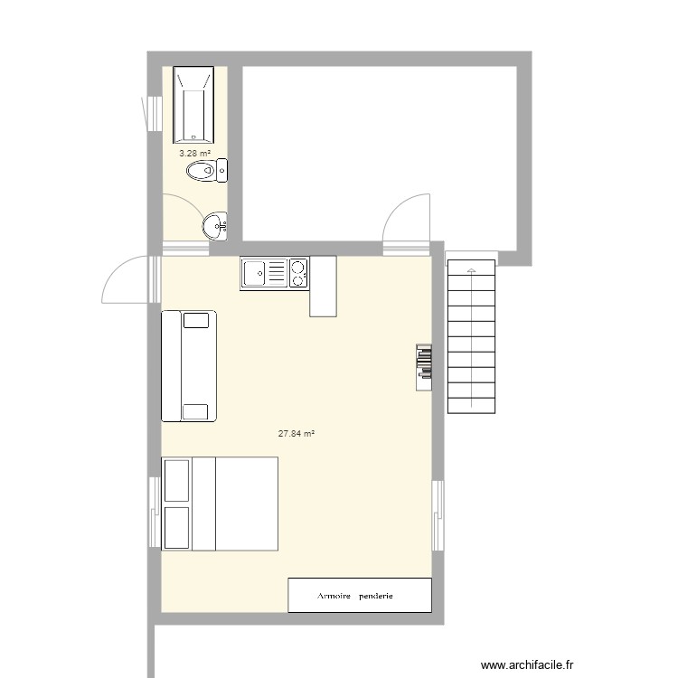 CUARTO B - Plan dessiné par tracso