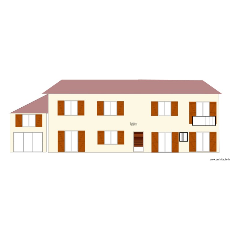 FACADE avec volet roulant - Plan dessiné par bidibaw