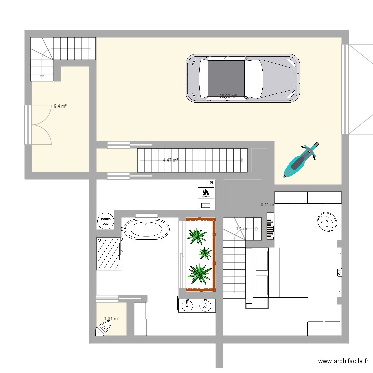 cave - Plan dessiné par Kreux