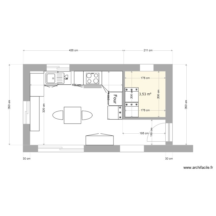 cuisine - Plan dessiné par MN84