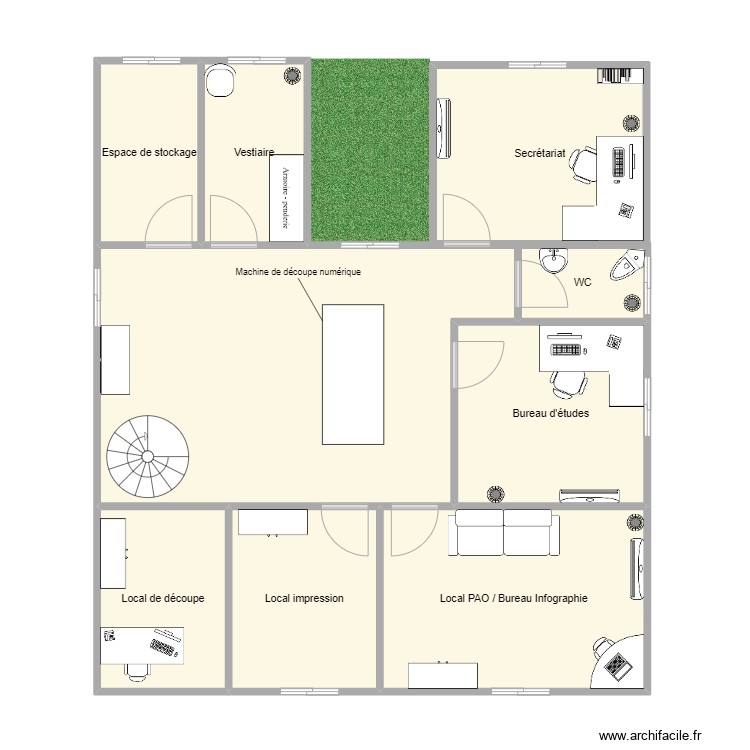 Premier etage - Plan 9 pièces 89 m2 dessiné par Lilly2005