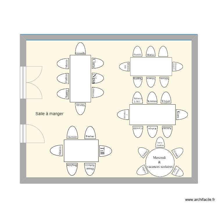 Plan – Salle a manger – Par AdjIMEVML ️ | ArchiFacile
