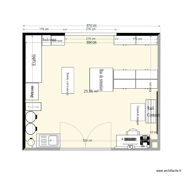 Atelier maintenance - Plan dessiné par Juliens3