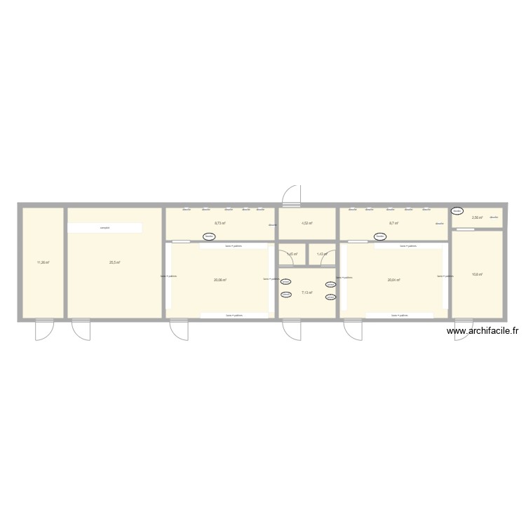 Plan – VESTIAIRE – Par regischapon ️ | ArchiFacile