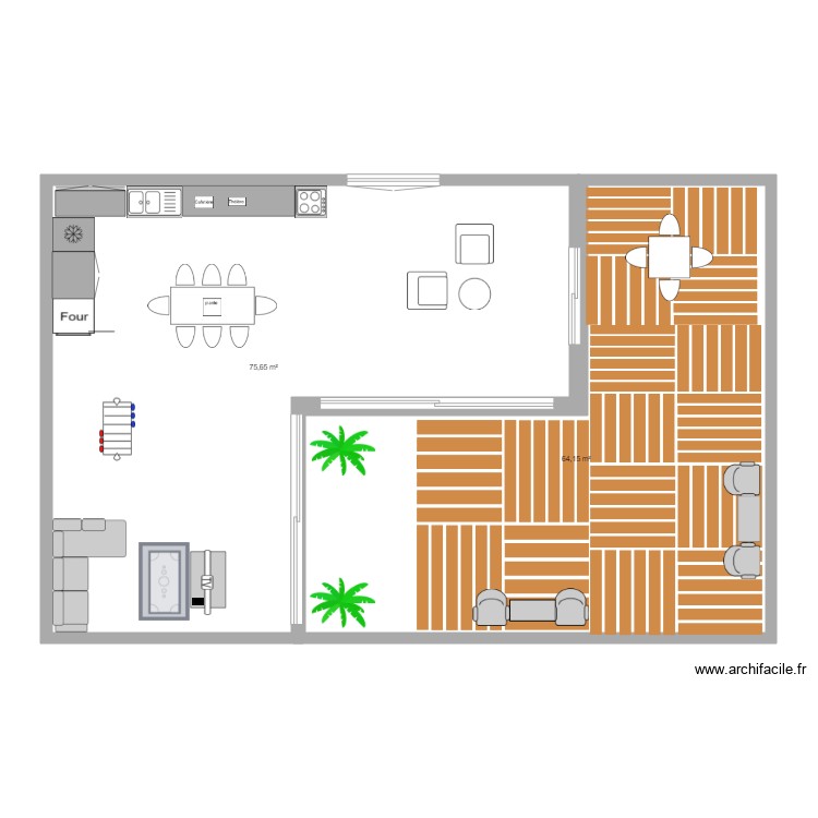 Salle de repos - Plan dessiné par Coisha