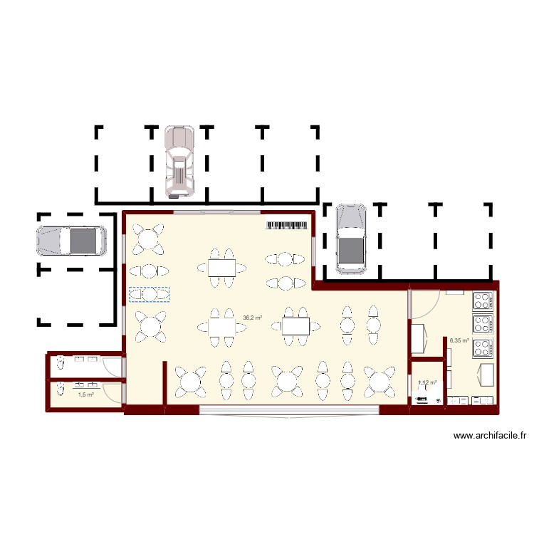 PLANO DE CAFETERIA - Plan dessiné par JosueC8