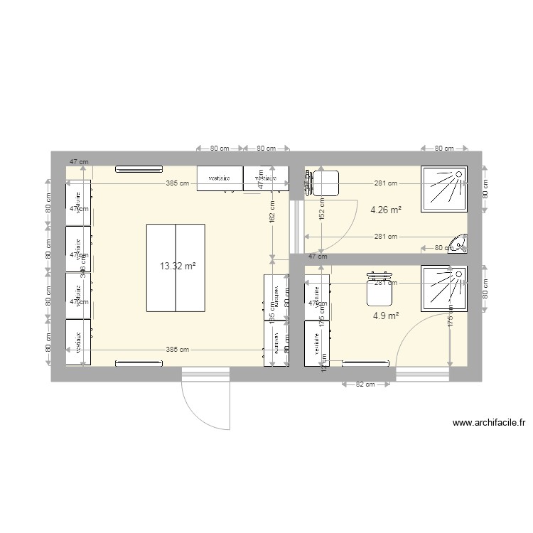 ateliers vestiaires - Plan dessiné par philippe92210