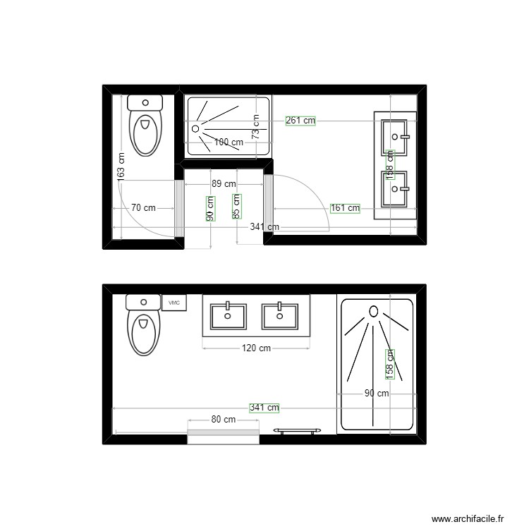 GASQ - Plan 3 pièces 10 m2 dessiné par Carlaarchitecture