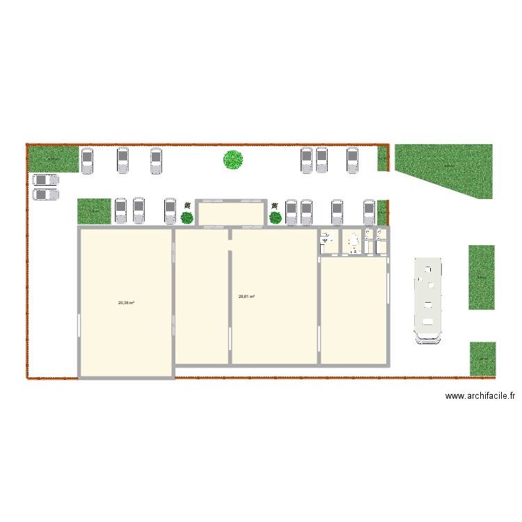 Gamm Vert La Côte St André - Plan 10 pièces 64 m2 dessiné par momo-emt