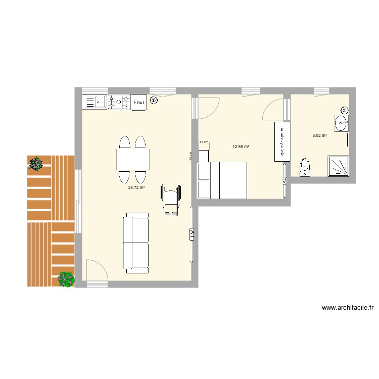 Plan du logement - Plan dessiné par chloetxr