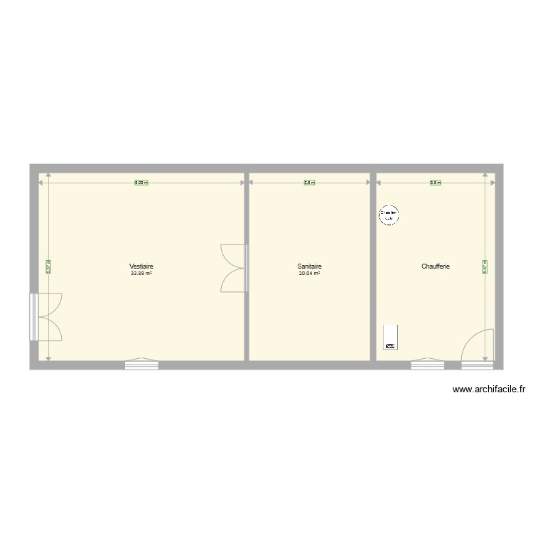 Plan – vestiaire – Par martineauprof ️ | ArchiFacile