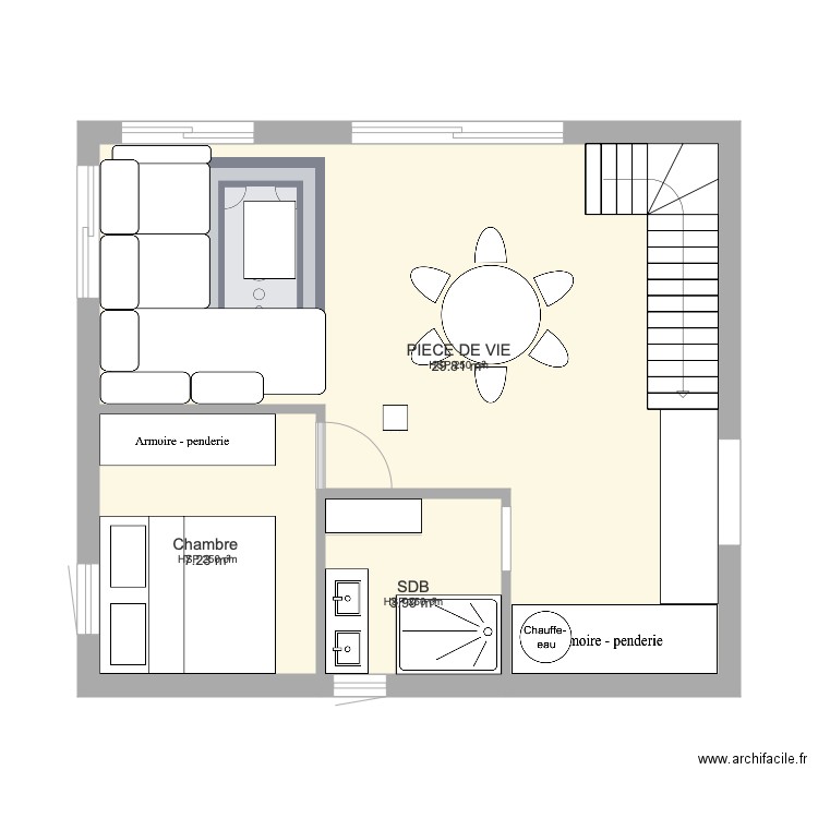 Maison RDC - Plan dessiné par Martinetteuh