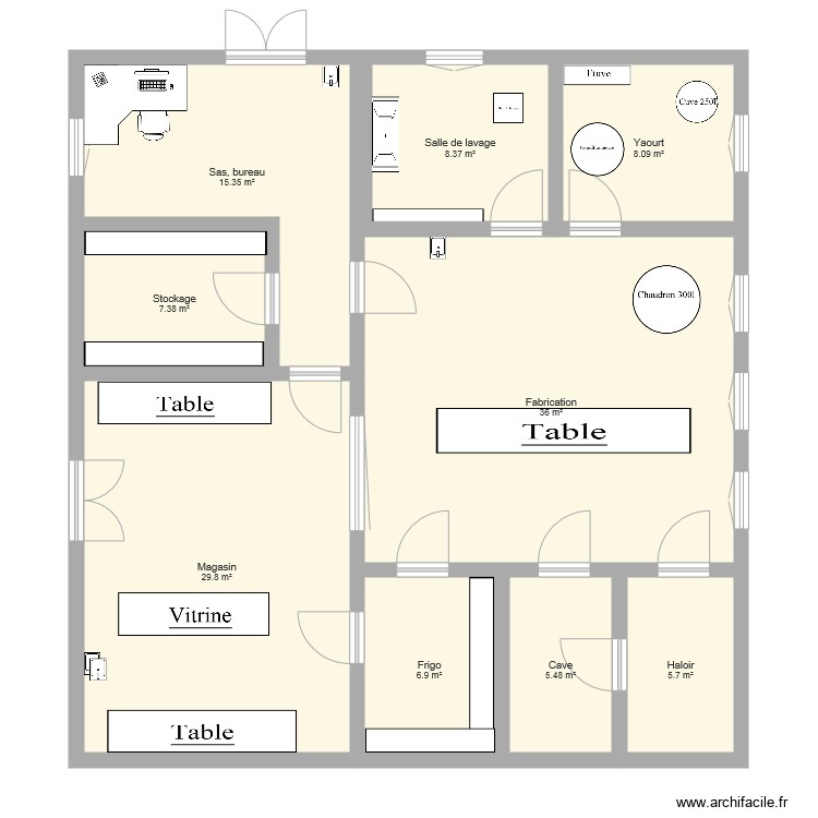 Plan – fromagerie 2 – Par valou70500 ️ | ArchiFacile