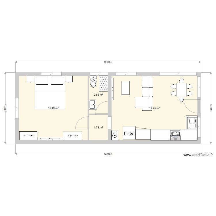 logement location - Plan dessiné par puisel