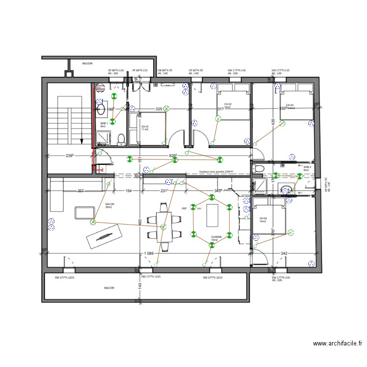 plan elec - Plan dessiné par noemiejuliette