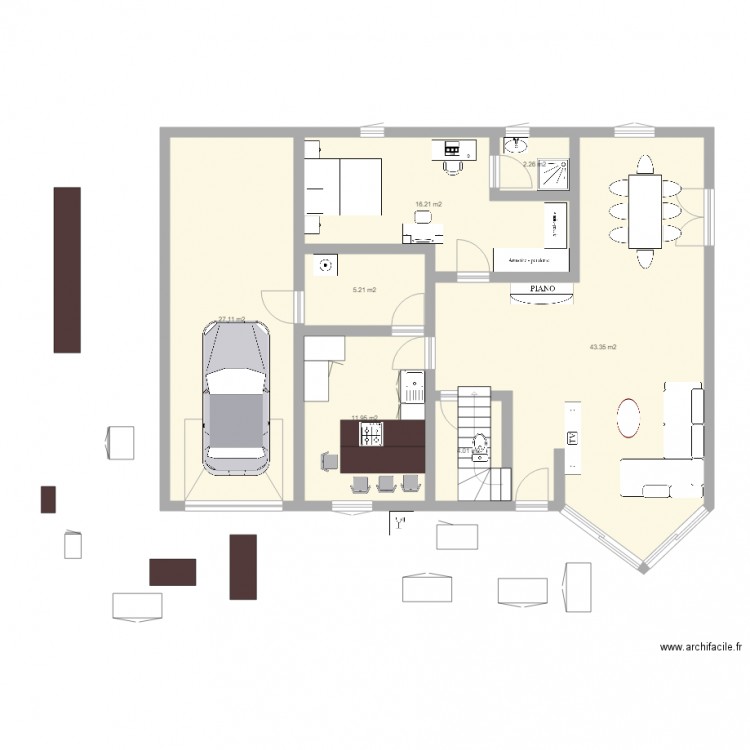 Trano - Plan dessiné par norohanta