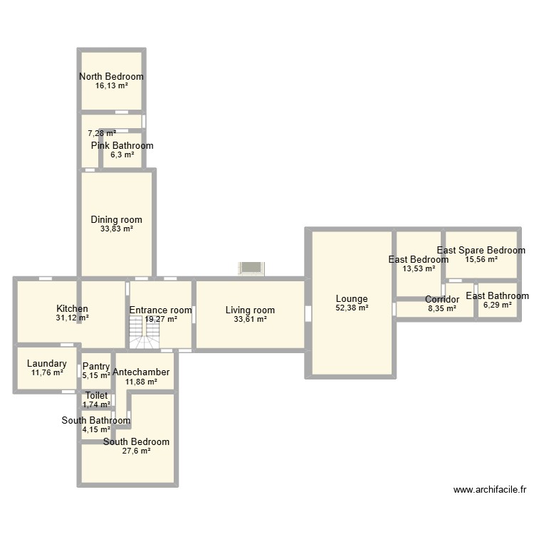 Steppes - Plan 19 pièces 306 m2 dessiné par XavZim