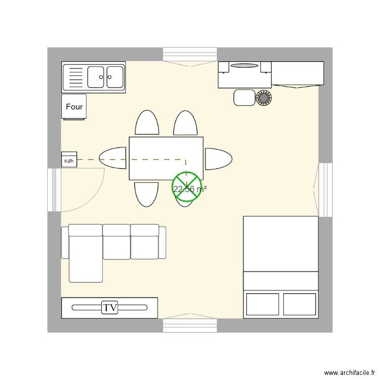 elec eclairage studio - Plan dessiné par Falgas