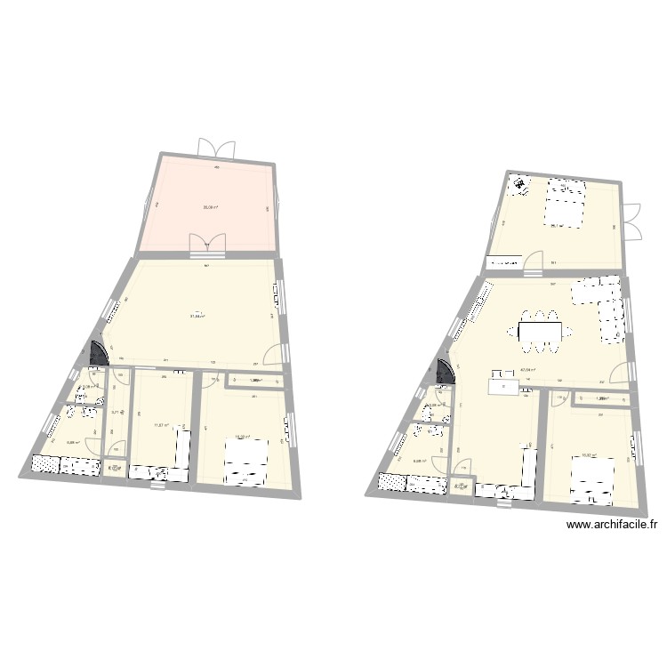 maison t2 - Plan dessiné par ArchiDu06
