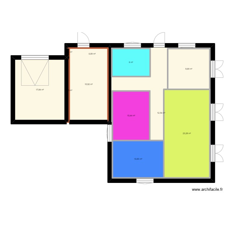 Locatif St Pierre - Plan 11 pièces 171 m2 dessiné par chademe