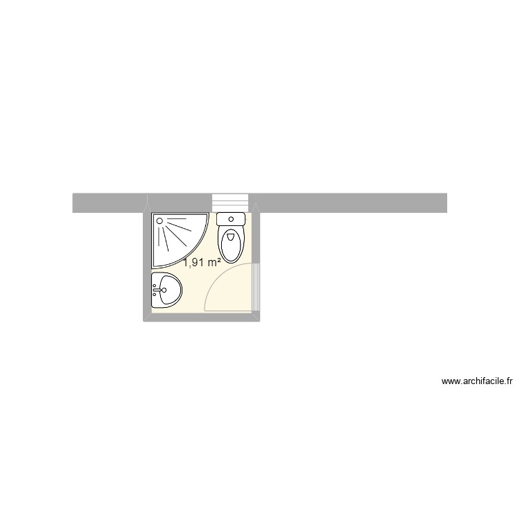 orllan - Plan 1 pièce 2 m2 dessiné par Skender