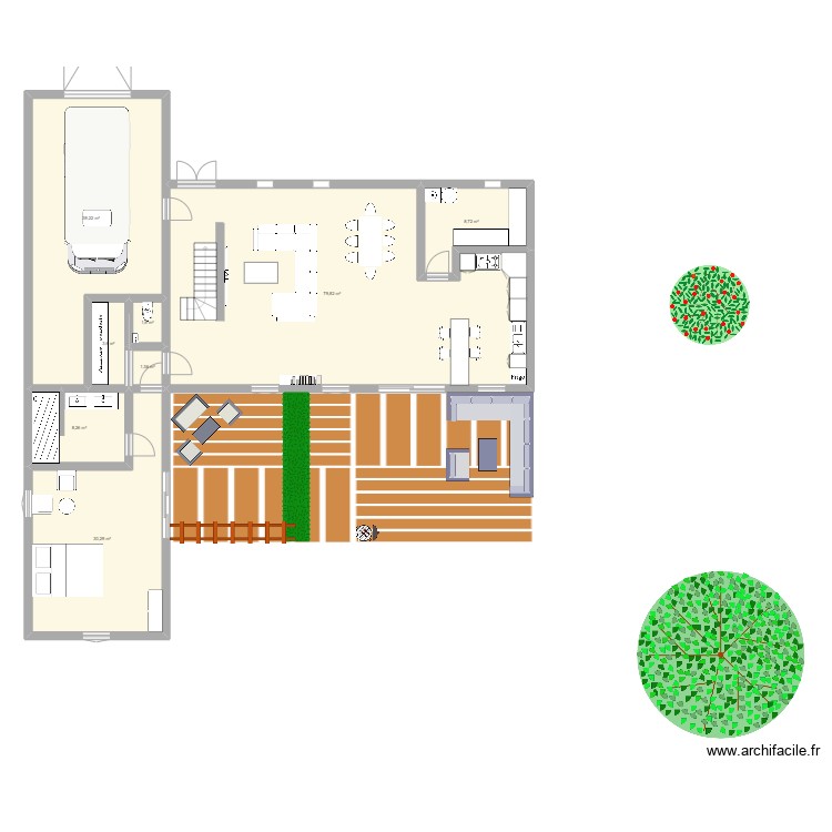 S&S - Plan 8 pièces 173 m2 dessiné par SNEP