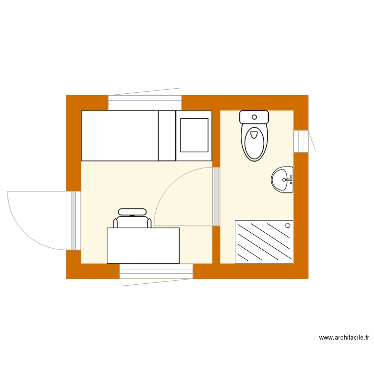 guérite - Plan dessiné par Kellian974