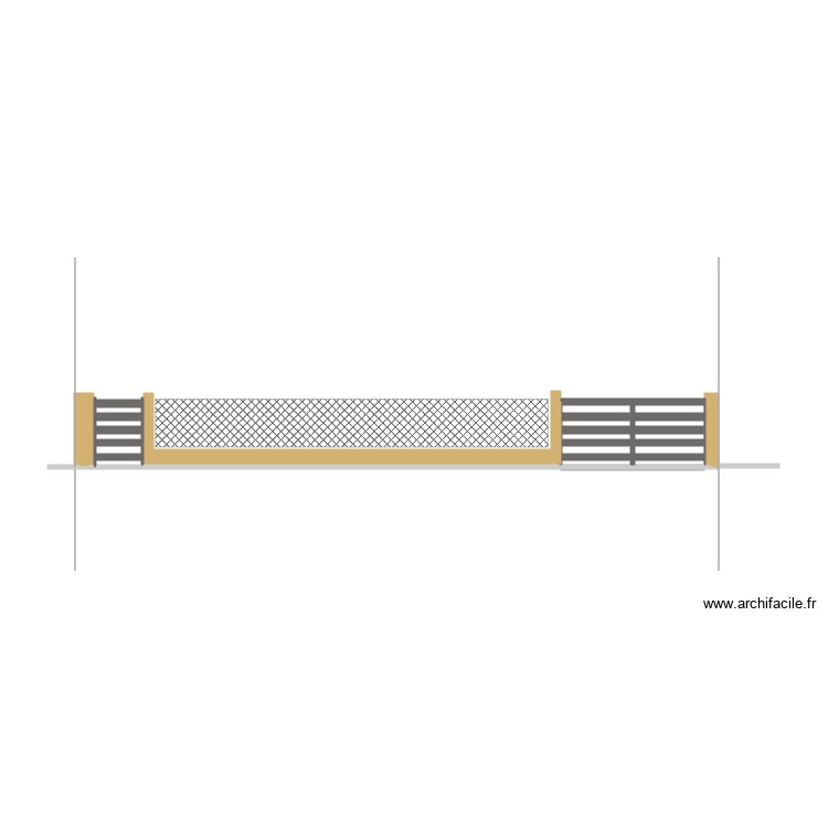 Clôture - Plan dessiné par Phix