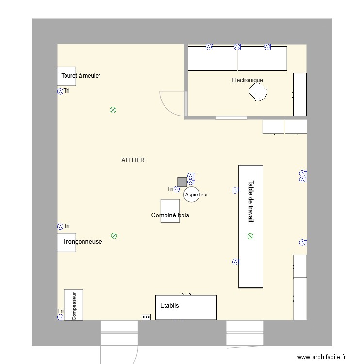 ATELIER - Plan dessiné par Orsonville