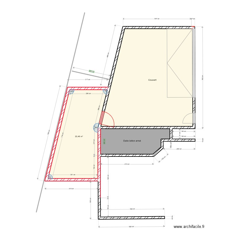 Local Technique - Plan 3 pièces 80 m2 dessiné par mejnv