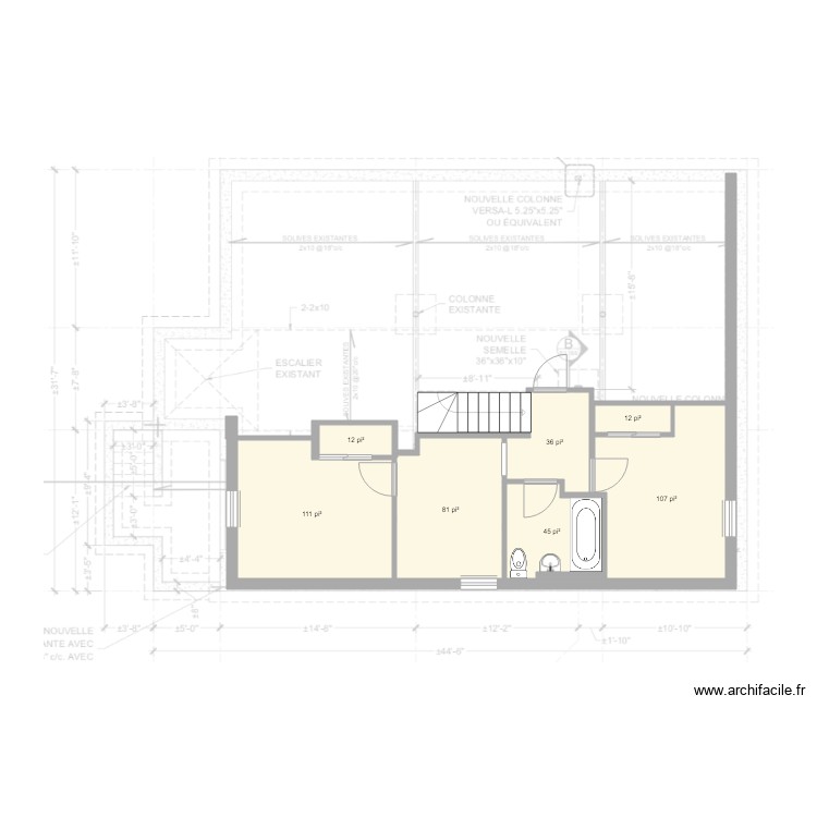 sous sol original - Plan dessiné par comore