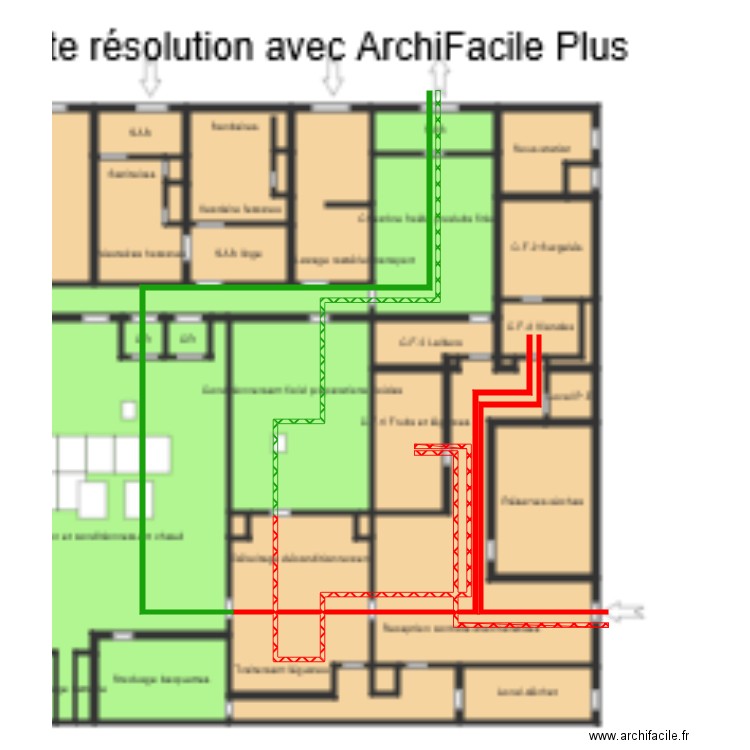Plan avec marche en avant - Plan dessiné par Margot...