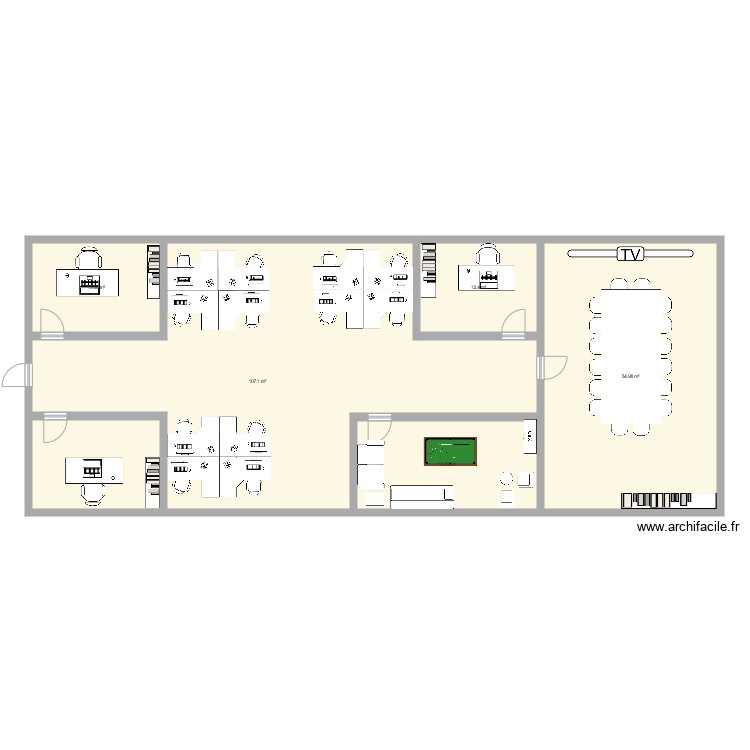 Locaux - Plan dessiné par kedge toulon