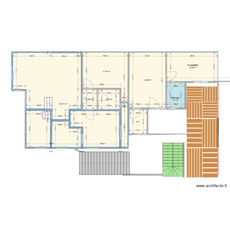 plan Total f2 et f3 - Plan dessiné par KASALIFOU