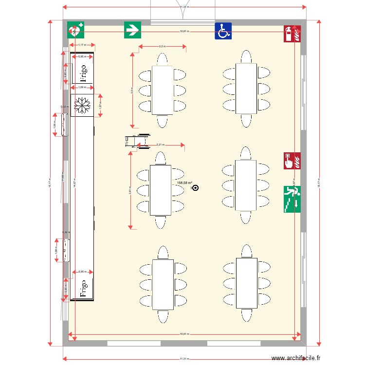 Refectoire - Plan dessiné par Casey4