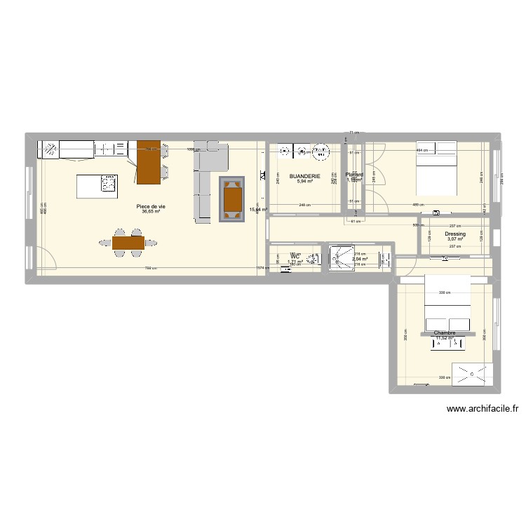 LOFT - Plan 8 pièces 133 m2 dessiné par valentinvoto